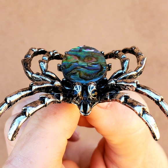 Handmade | Jewelry | New Carved Abalone Shell Spider Pin Brooch | Poshmark